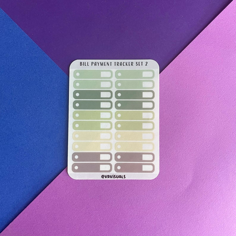 Payment Tracker Sticker Sheet | Payment Due Stickers | Monthly Bills ...