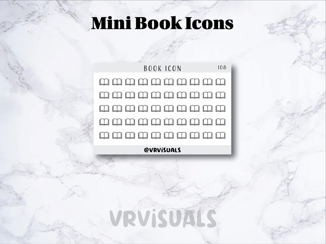 Mini Book Iconweekly Stickerplanner Stickersmonthly Calendar ...