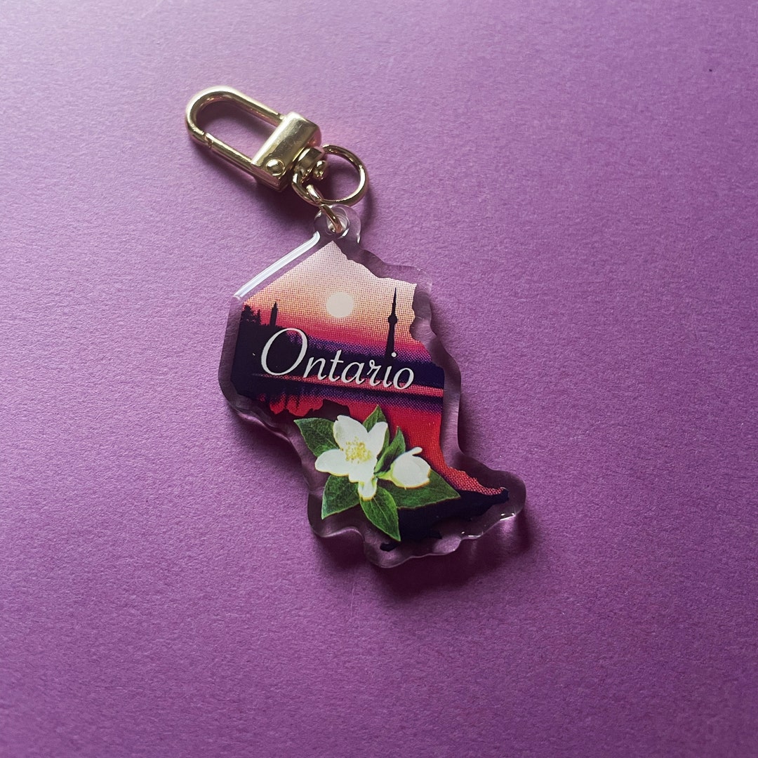 Ontario Acrylic Keychain | Canada Province Keychain | Gift | Acrylic ...