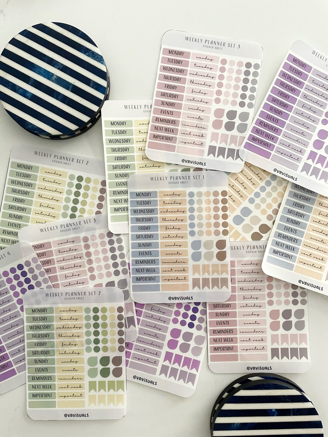 Weekly Planner Stickers | Journaling Stickers | Days of the Week ...