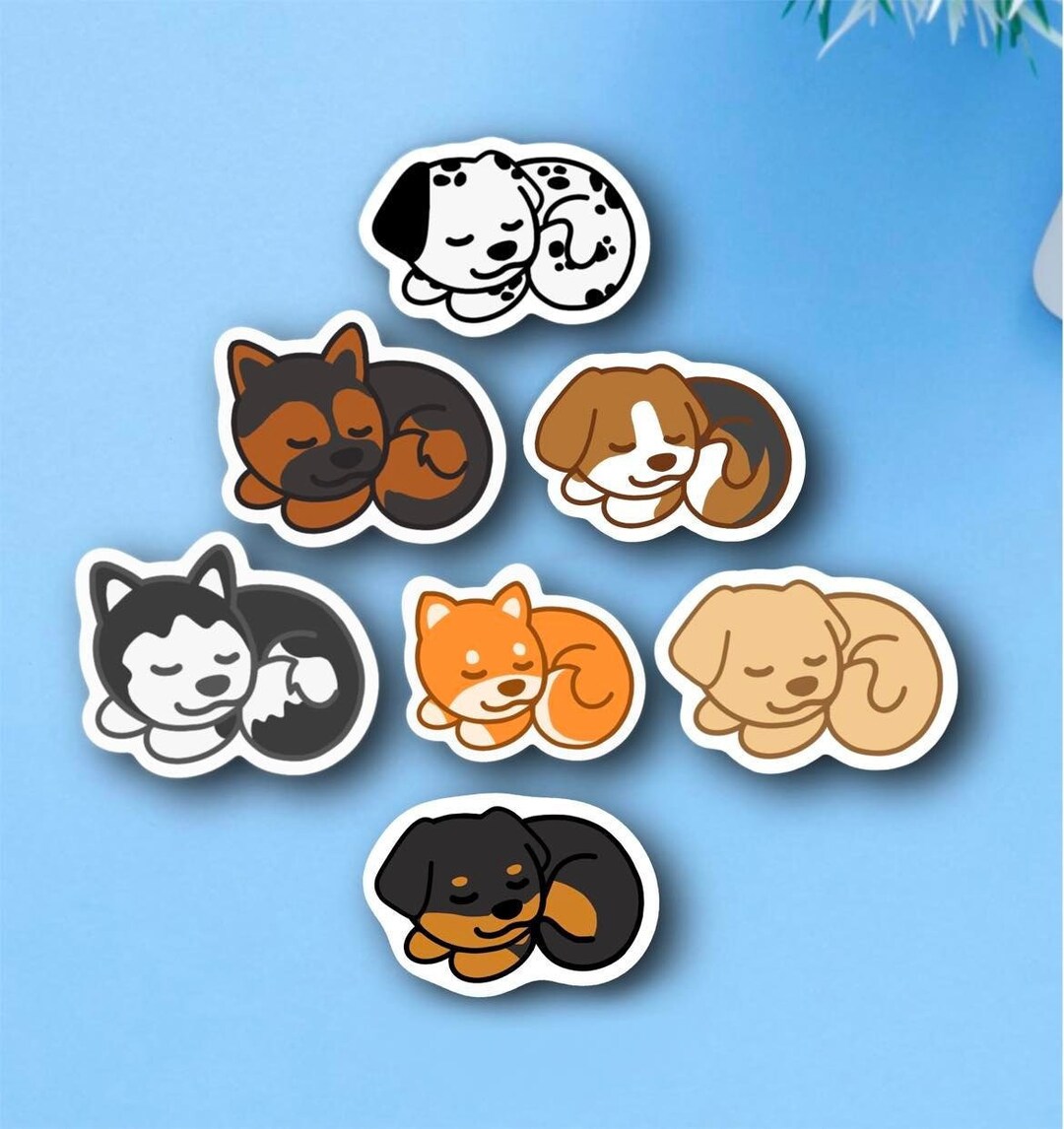 Cute Puppy/dog Vinyl Stickers | Planner Stickers | Laptop Stickers ...