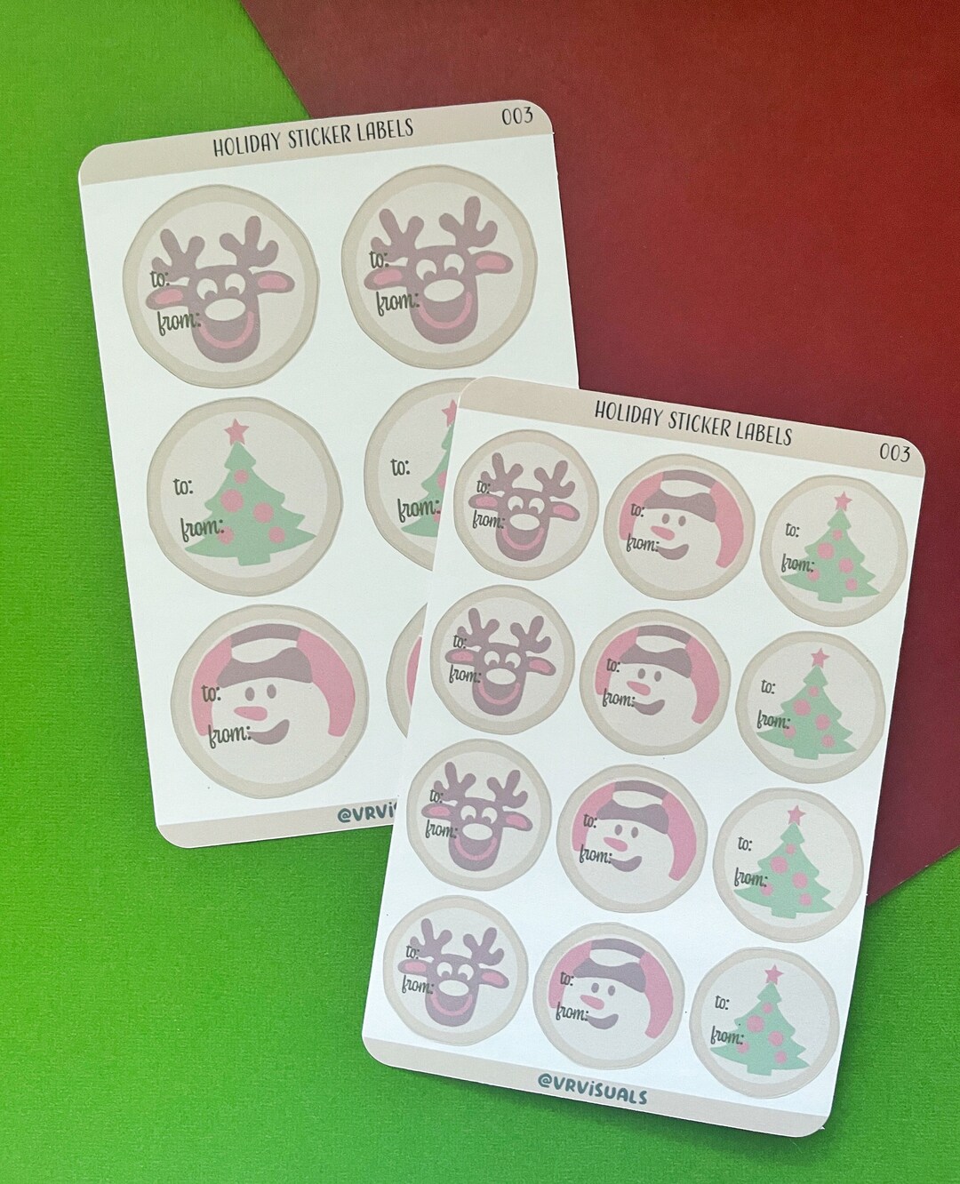 Christmas Cookie Holiday Gift Sticker Labels | Christmas Label Stickers ...