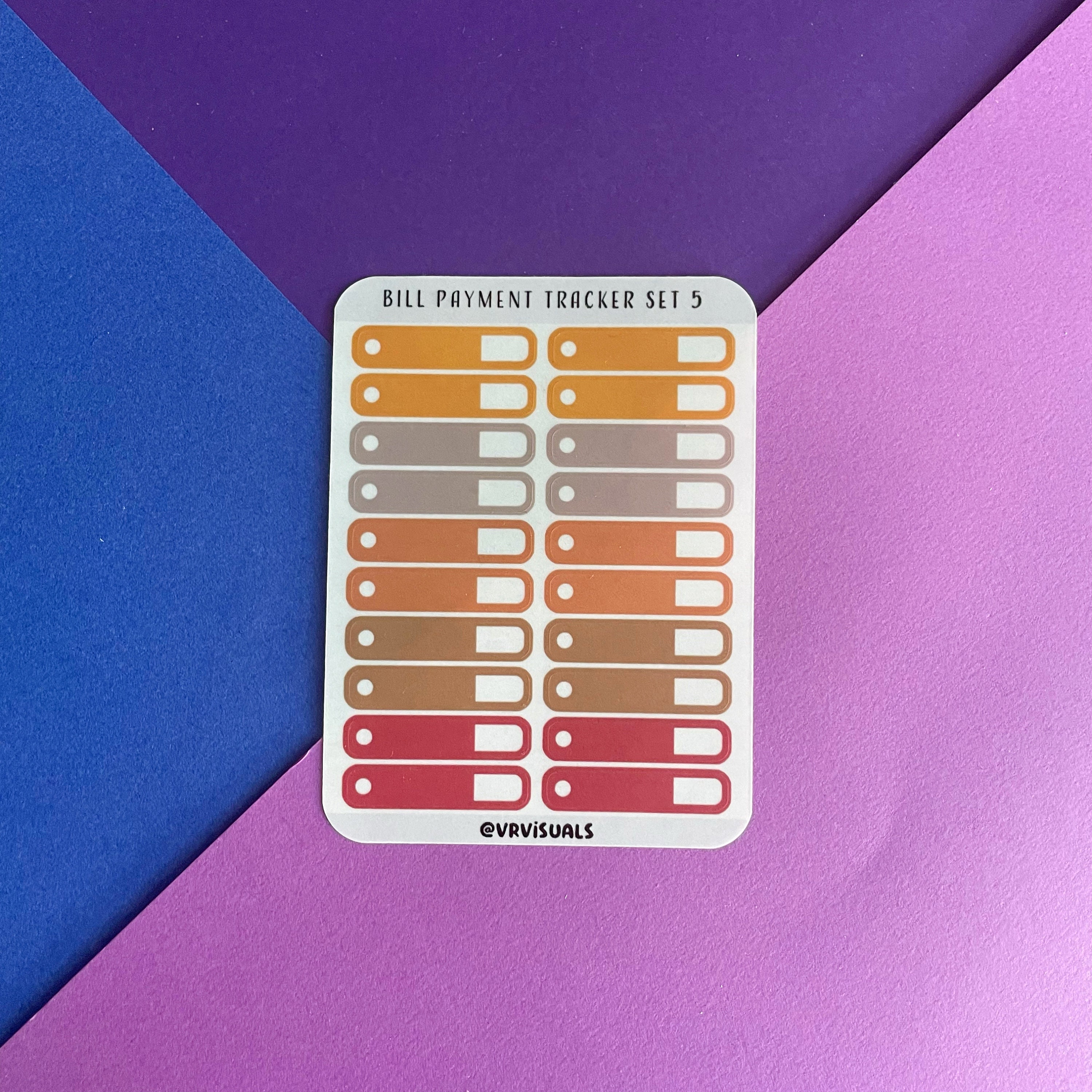 Payment Tracker Sticker Sheet Payment Due Stickers Monthly Bills Bill ...