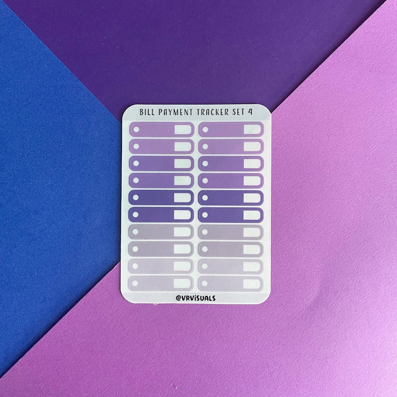 Payment Tracker Sticker Sheet | Payment Due Stickers | Monthly Bills ...