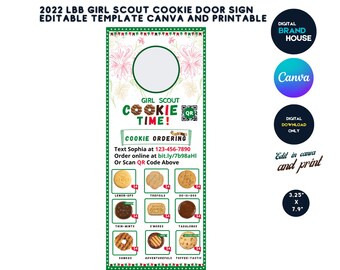 LBB Girl Scout Cookie Tally Sheet Editable Canva Template | Etsy
