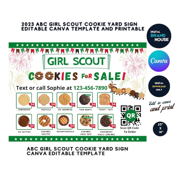 Girl Scout Lawn Sign Cookie - Etsy