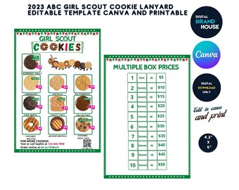 ABC Girl Scout Cookie Descriptions Lanyard Printable - Etsy
