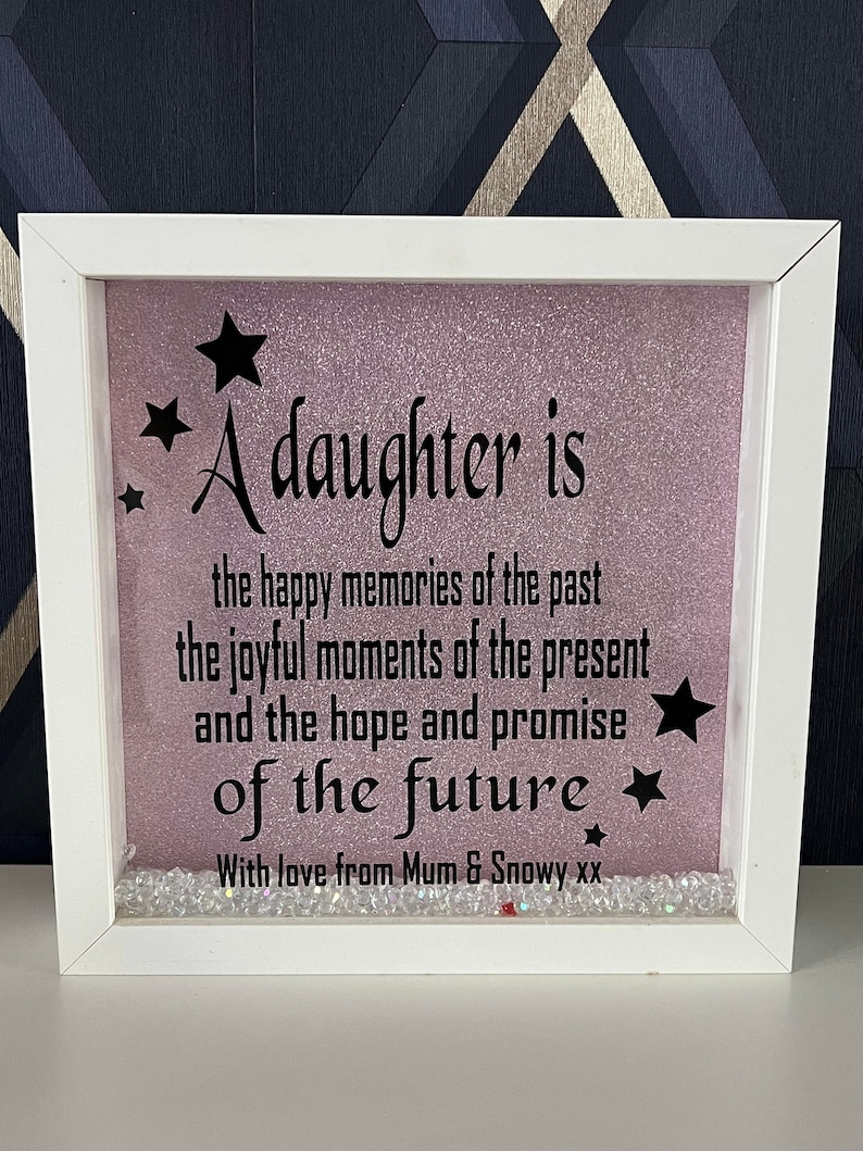 Shadow Box Frame Daughter Personalised Gift Family - Etsy