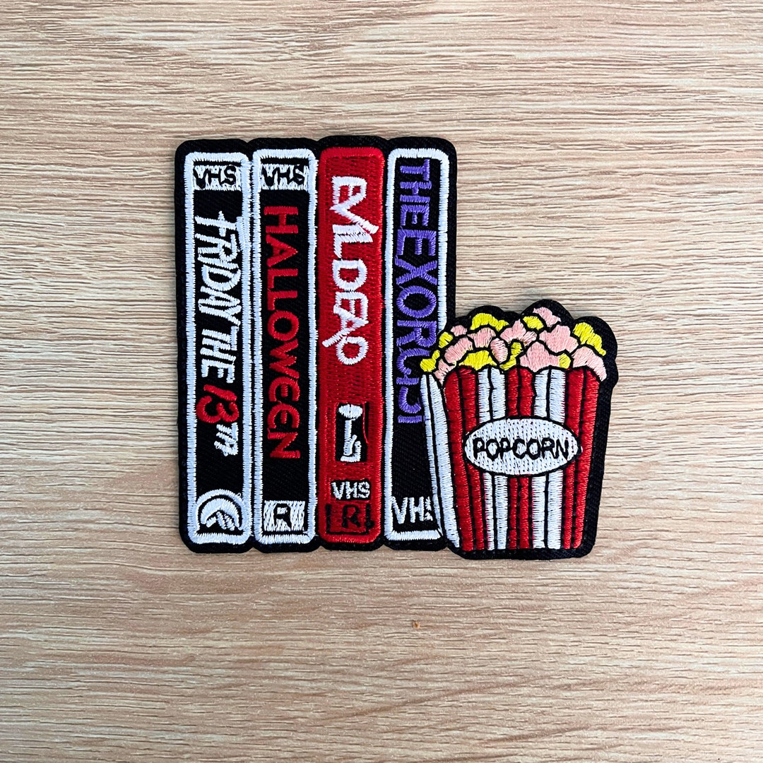 Horror Movie Patch / Scary Movie Retro VHS Patch / Popcorn Film Patch ...