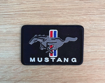 Classic Mustang Patch Iron on or Sew on Patches Embroidered Muscle Car ...