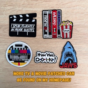 Horror Movie Patch / Scary Movie Retro VHS Patch / Popcorn Film Patch ...