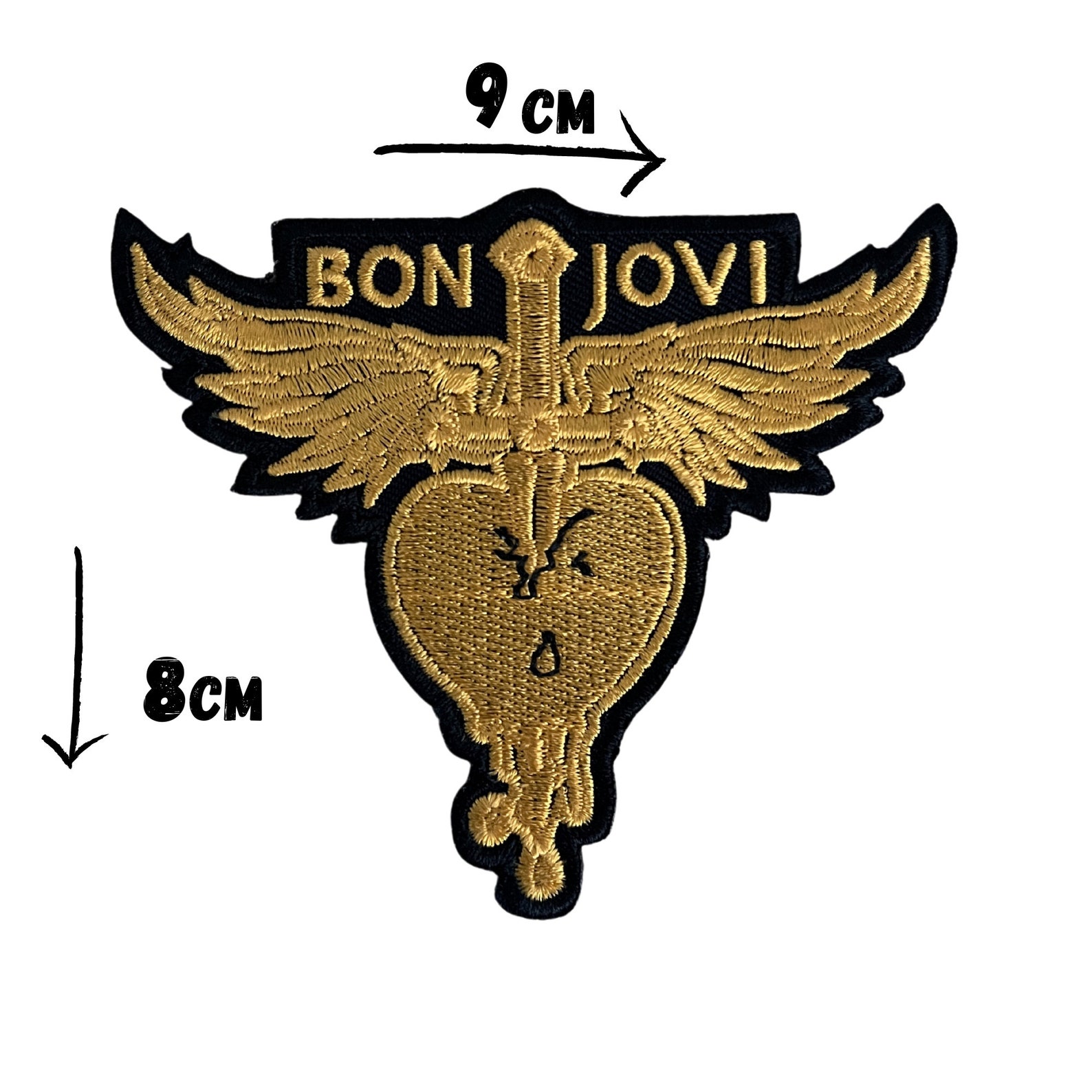 Bon Jovi Patch / Rock Music Patch / Sew or Iron on Embroidered Music ...