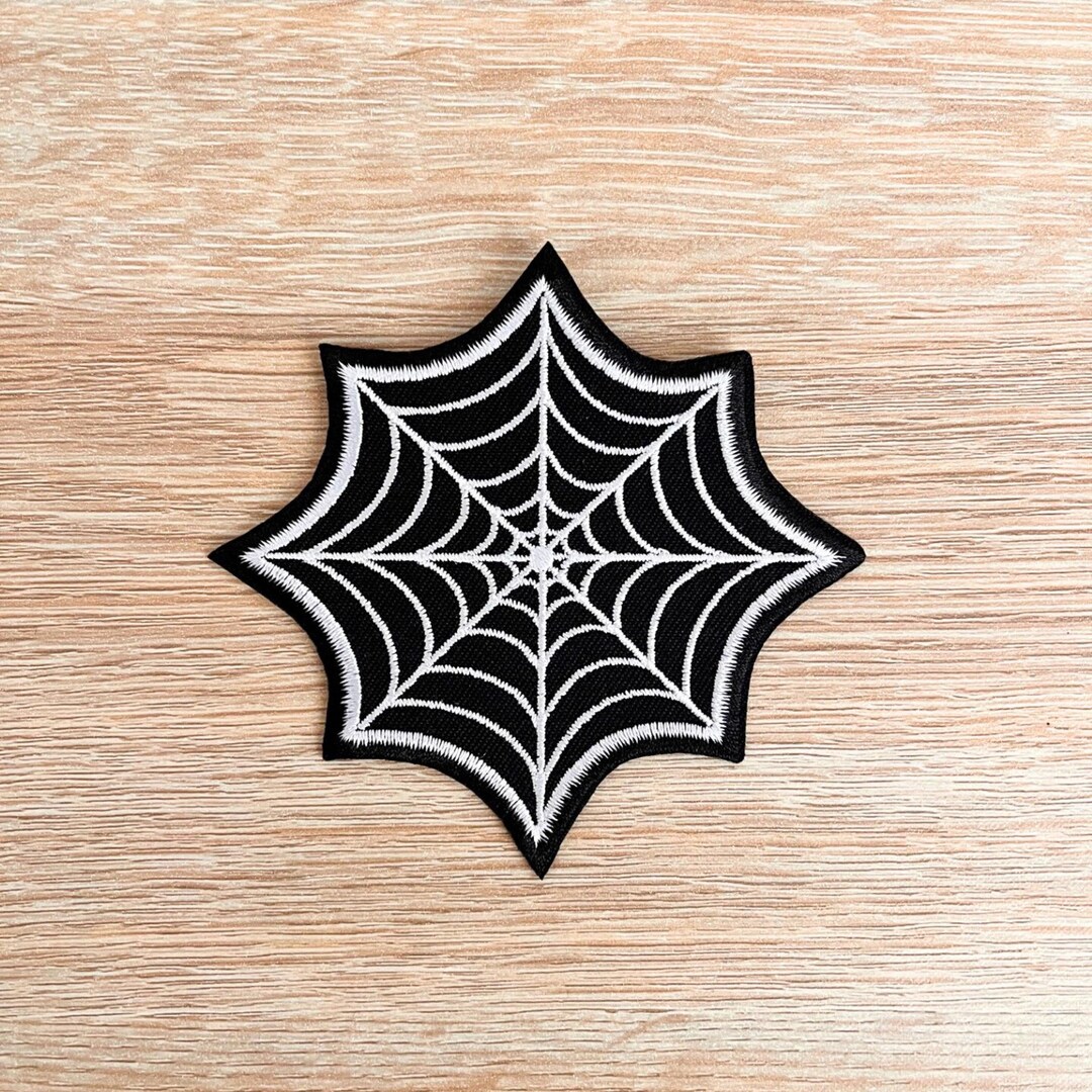Spiders Web Patch / Spider Patch / Sew or Iron on Embroidered Insect ...