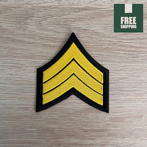 Army Sergeant Military Patch / US Military Motif Insignia Patch / Iron ...