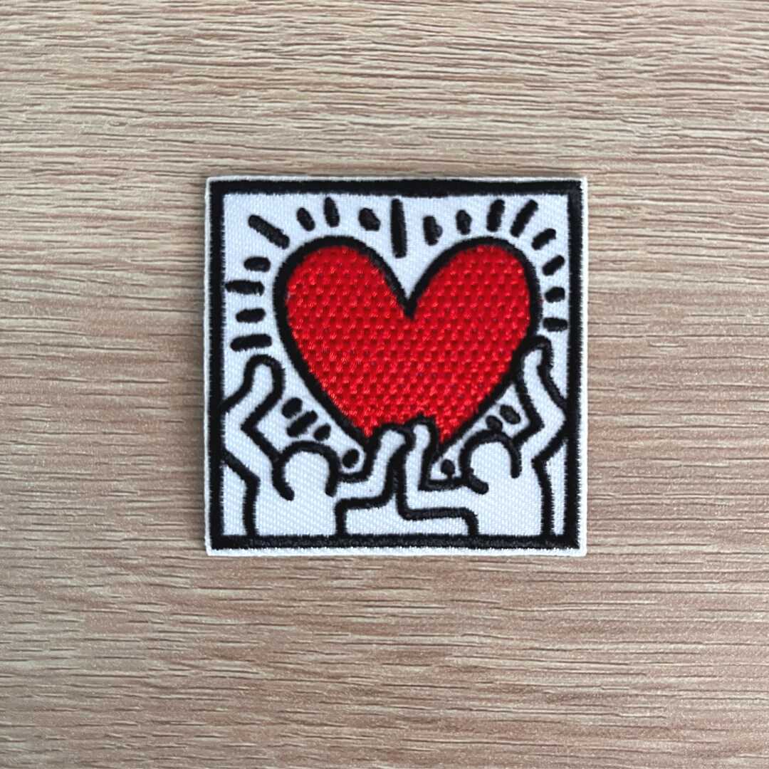 Keith Haring Patch / Keith Haring Art Patch / Love Heart Patch - Etsy ...