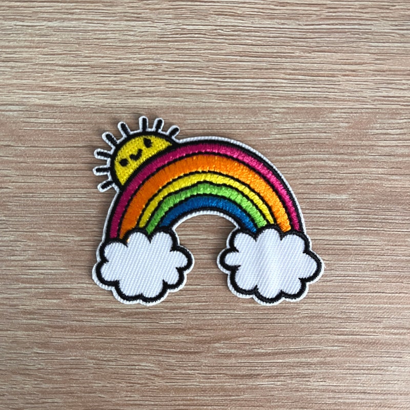 Rainbow Colored Patches - Etsy