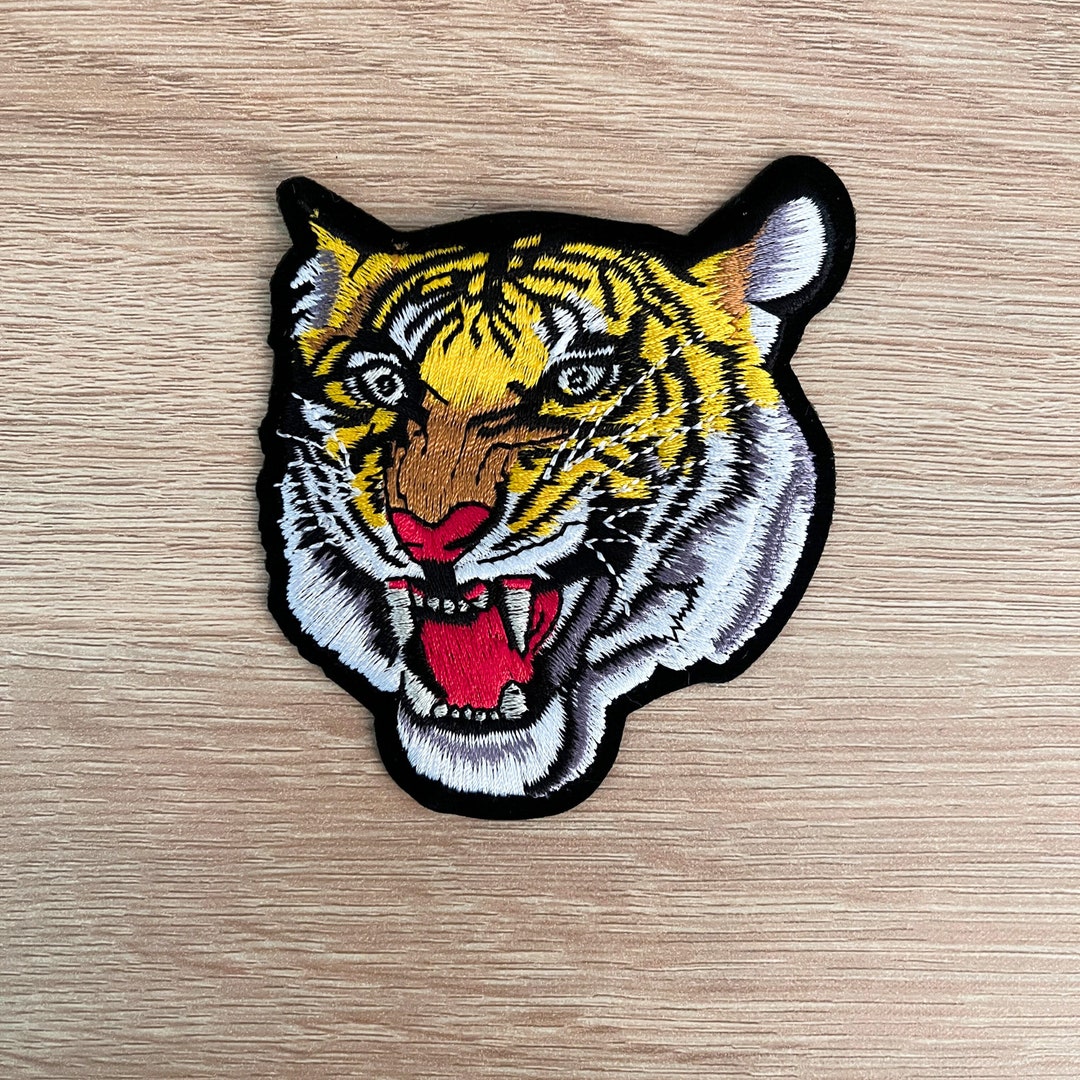 Tiger Patch / Roaring Tiger Patch / Sew or Iron on Embroidered Tiger ...