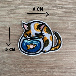 Cute Cat Patch / Funny Cat Patch / Sew or Iron on Embroidered Cat Patch ...