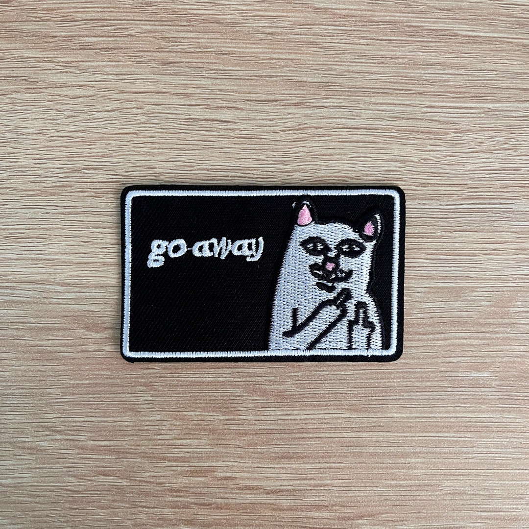Funny Cat Patch: Rude Middle Finger Embroidered Iron-on Applique - Etsy