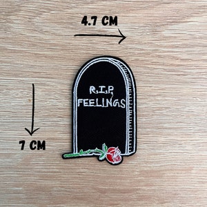 RIP Feelings Patch / Funny Gravestone Patch / Meme Retro Funny Phrase ...