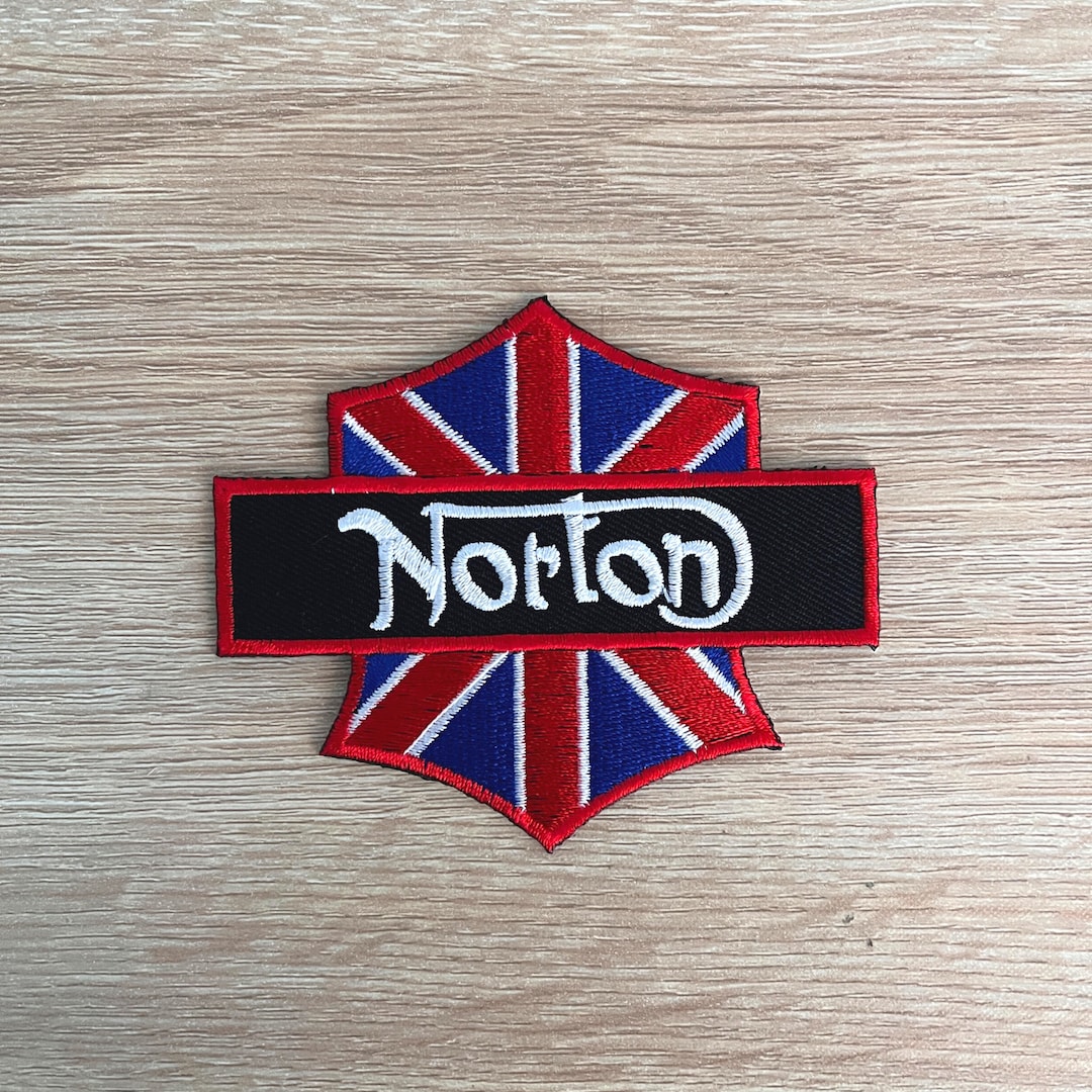 Norton Union Jack Flag Patch / British Motorcycle Crest Patch / Sew or ...