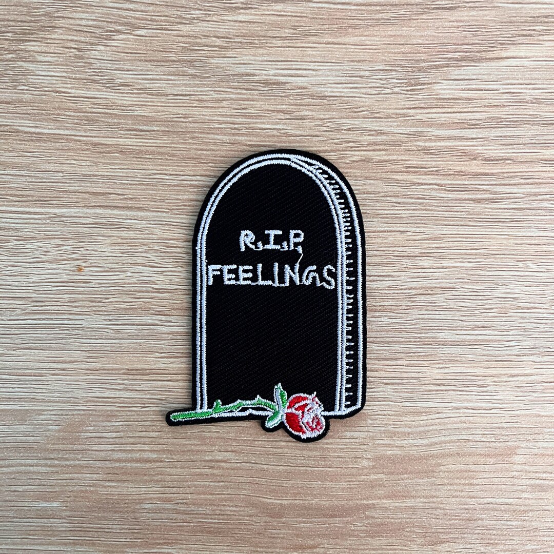 RIP Feelings Patch / Funny Gravestone Patch / Meme Retro Funny Phrase ...