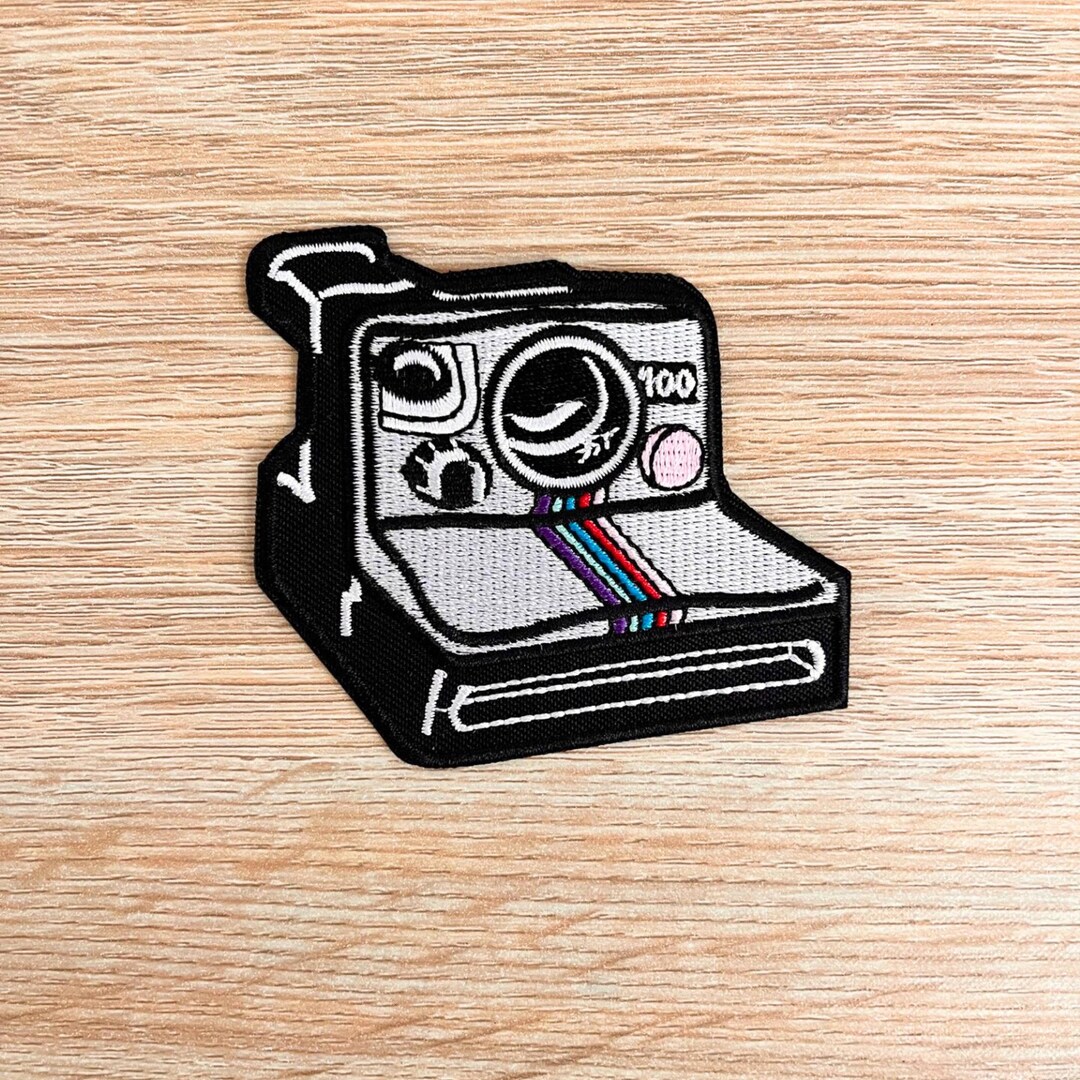 Polaroid Camera Patch - Retro Style Photographers Patch - Sew or Iron ...