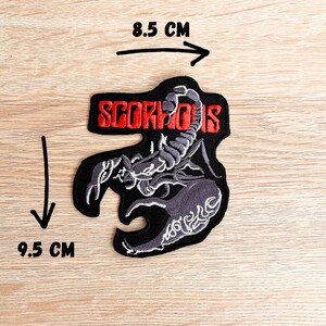 Scorpions Patch / Rock Music Patch / Sew or Iron on Embroidered Patch / Heavy Metal Patch for ...