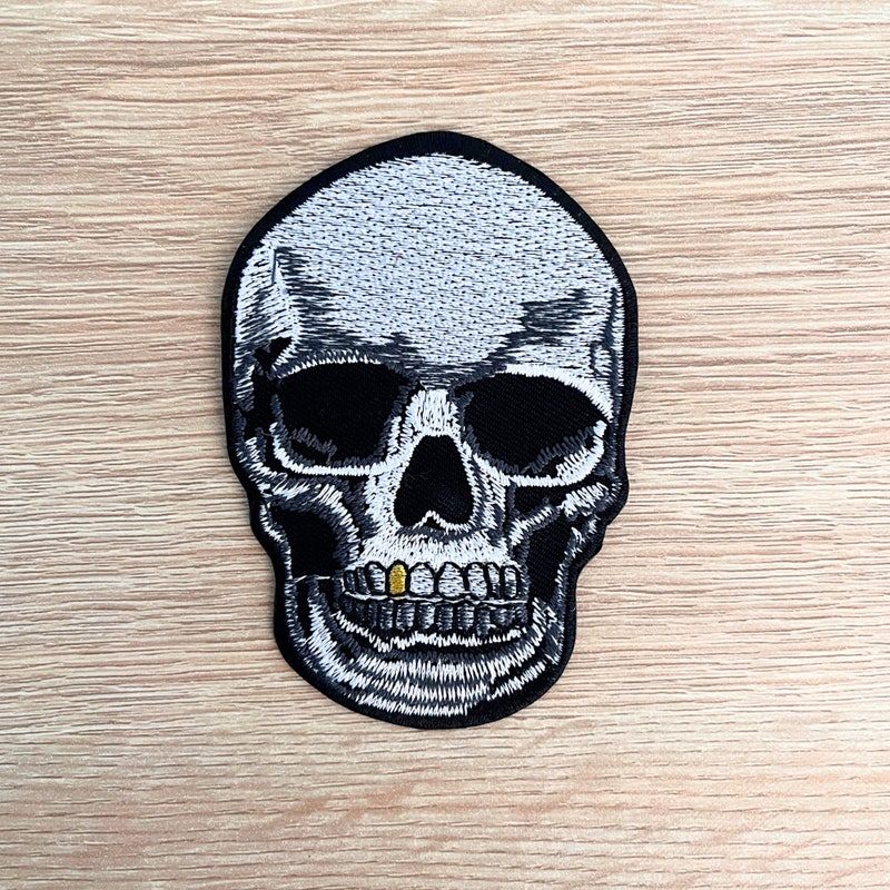 Embroidered Skull Patch - Etsy