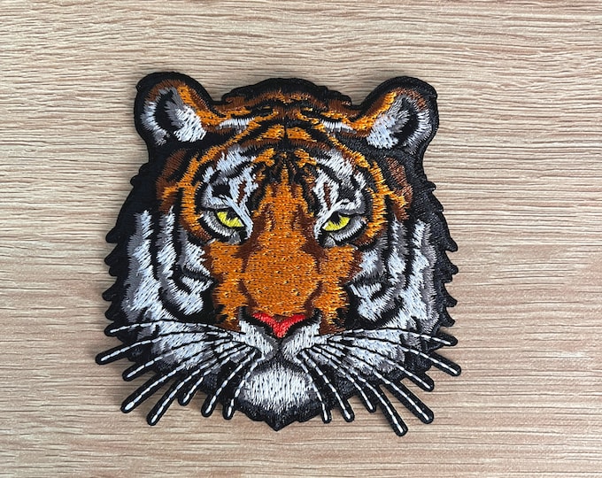 Tiger Patch / Tigers Head Patch / Sew or Iron on Embroidered Tiger ...