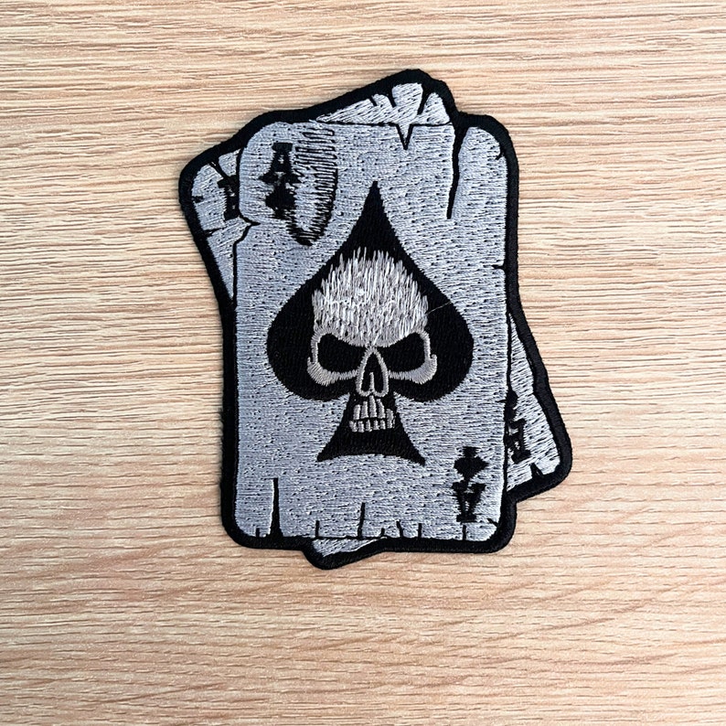 Ace of Spades With Human Skull Patch / Scary Horror Patch / Sew or Iron ...
