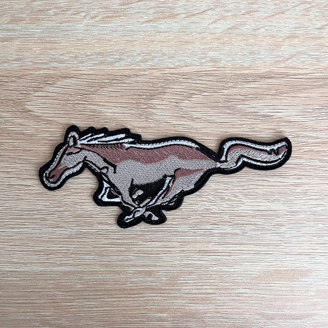 Mustang Patch / Ford Mustang Car Patch / Mustang Wild Horse Patch / Sew or Iron on Embroidered ...