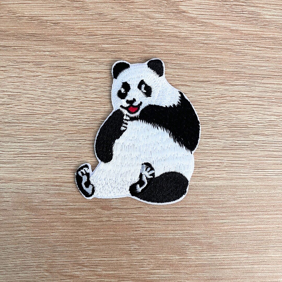 Panda Bear Patch / Cute Panda Bear Patch / Sew or Iron on Embroidered ...