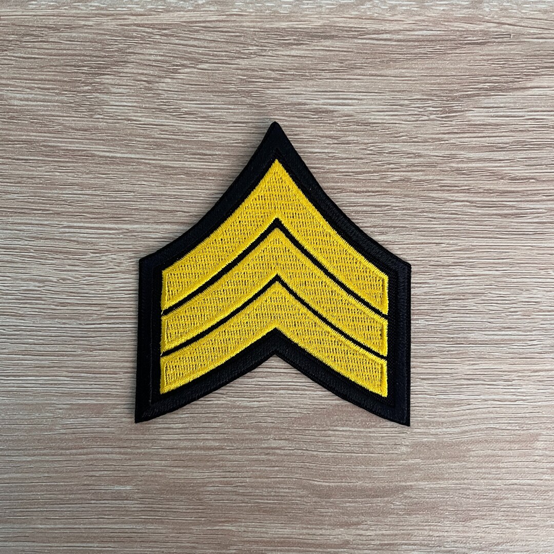 Army Sergeant Military Patch / US Military Motif Insignia Patch / Iron ...