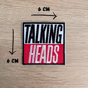 Talking Heads Patch / Rock Music Patch / Sew or Iron on Embroidered ...