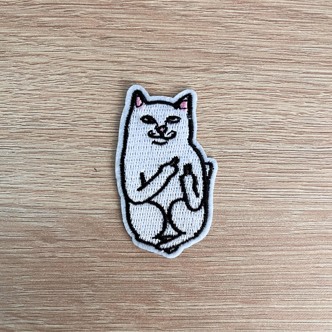 Cat Giving the Finger Patch / Funny Rude Cat Patch / Sew or - Etsy