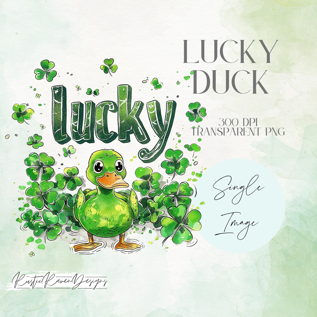 St. Patricks Day Lucky Duck Clip Art, St Patty Png, Saint Patricks Day ...