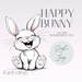 Cute Bunny Clipart, Rabbit Png, Easter Clipart, Kids Easter Png, Easter ...
