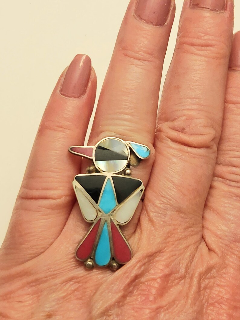 Zuni Native American Thunderbird Ring Size 6 - Etsy