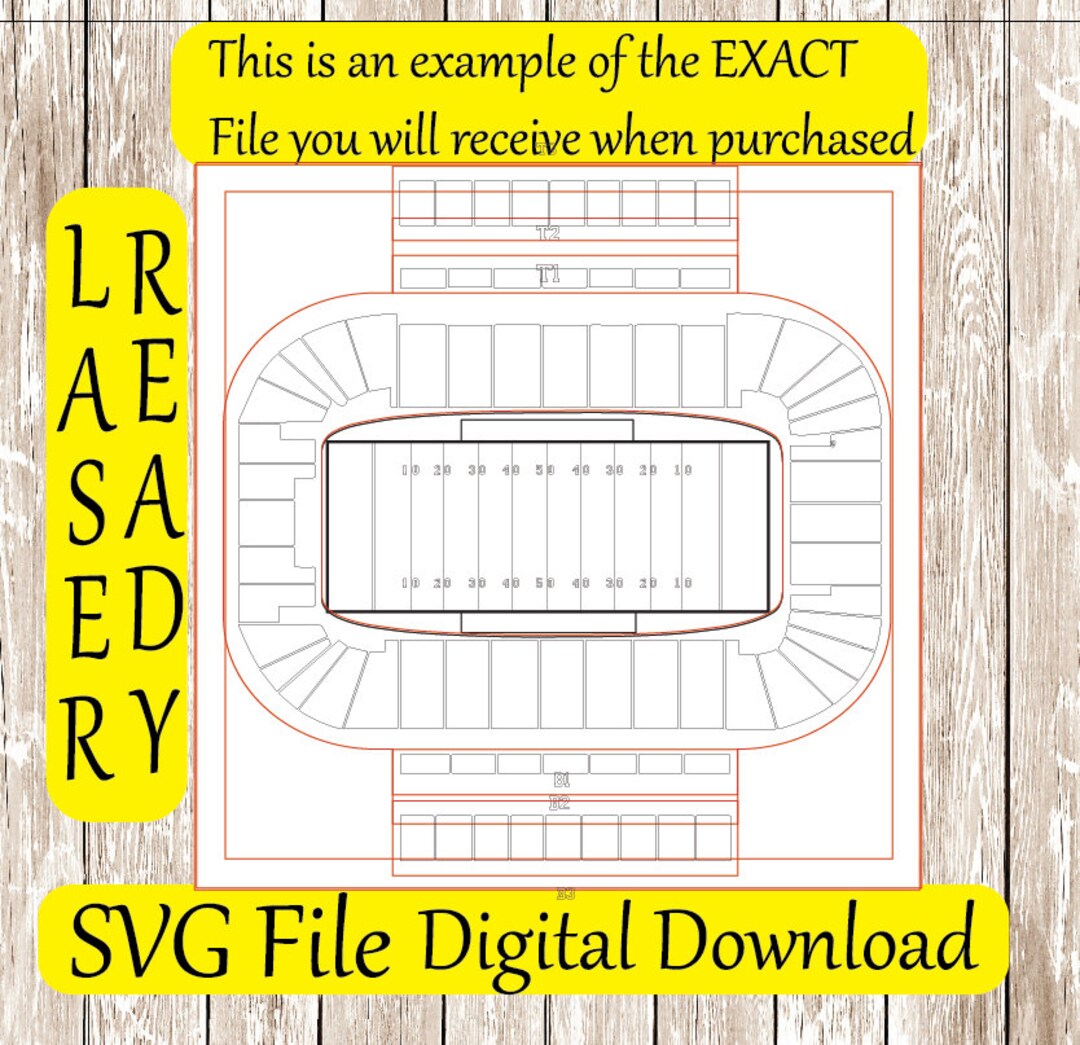 Football Stadium SVG Laser Cut File SVG File Glowforge Cut - Etsy Hong Kong