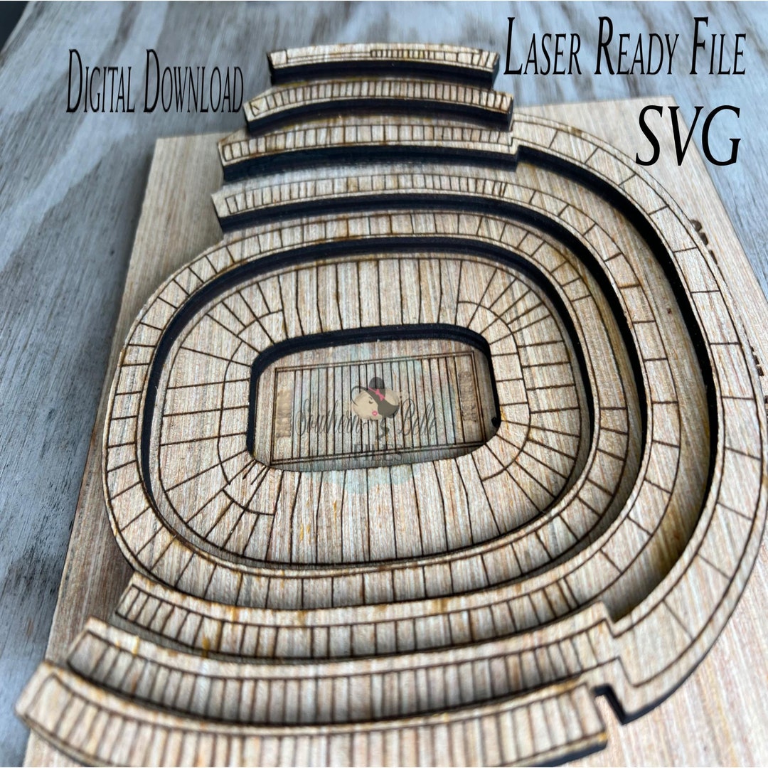 Football Stadium SVG File, 3D Model Stadium, Sports Stadium SVG File ...