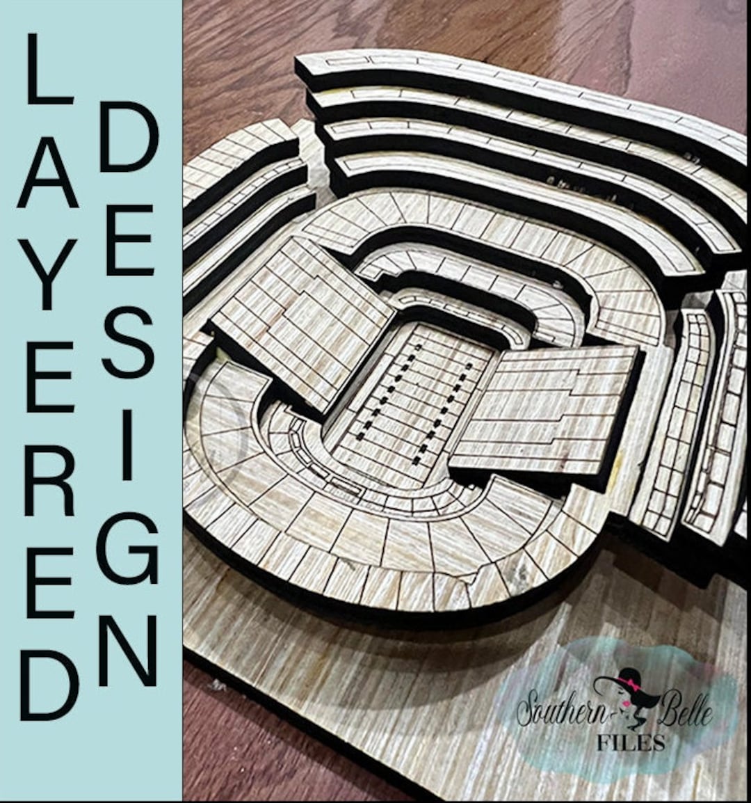 Football Stadium SVG File Layered Cut File Glowforge Ready - Etsy Singapore