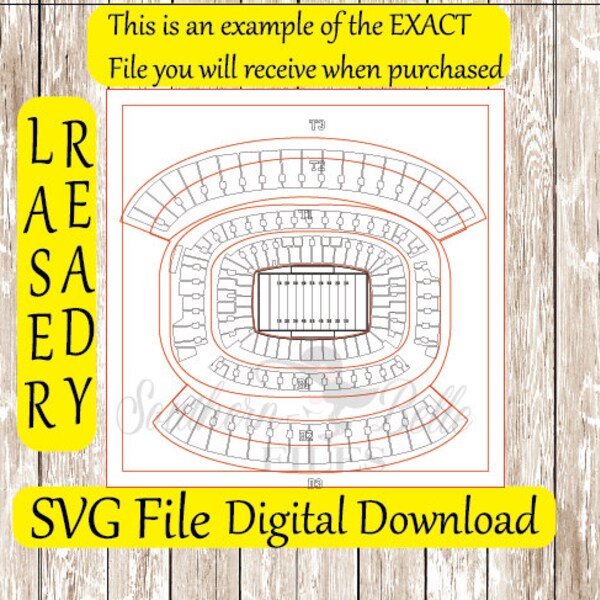 Layered Football Stadium Laser Files - Etsy