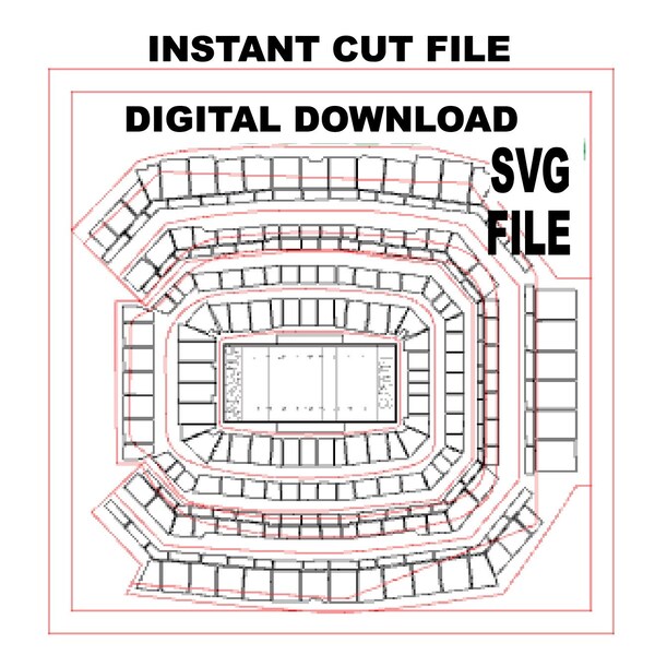 Layered Football Stadium Laser Files - Etsy