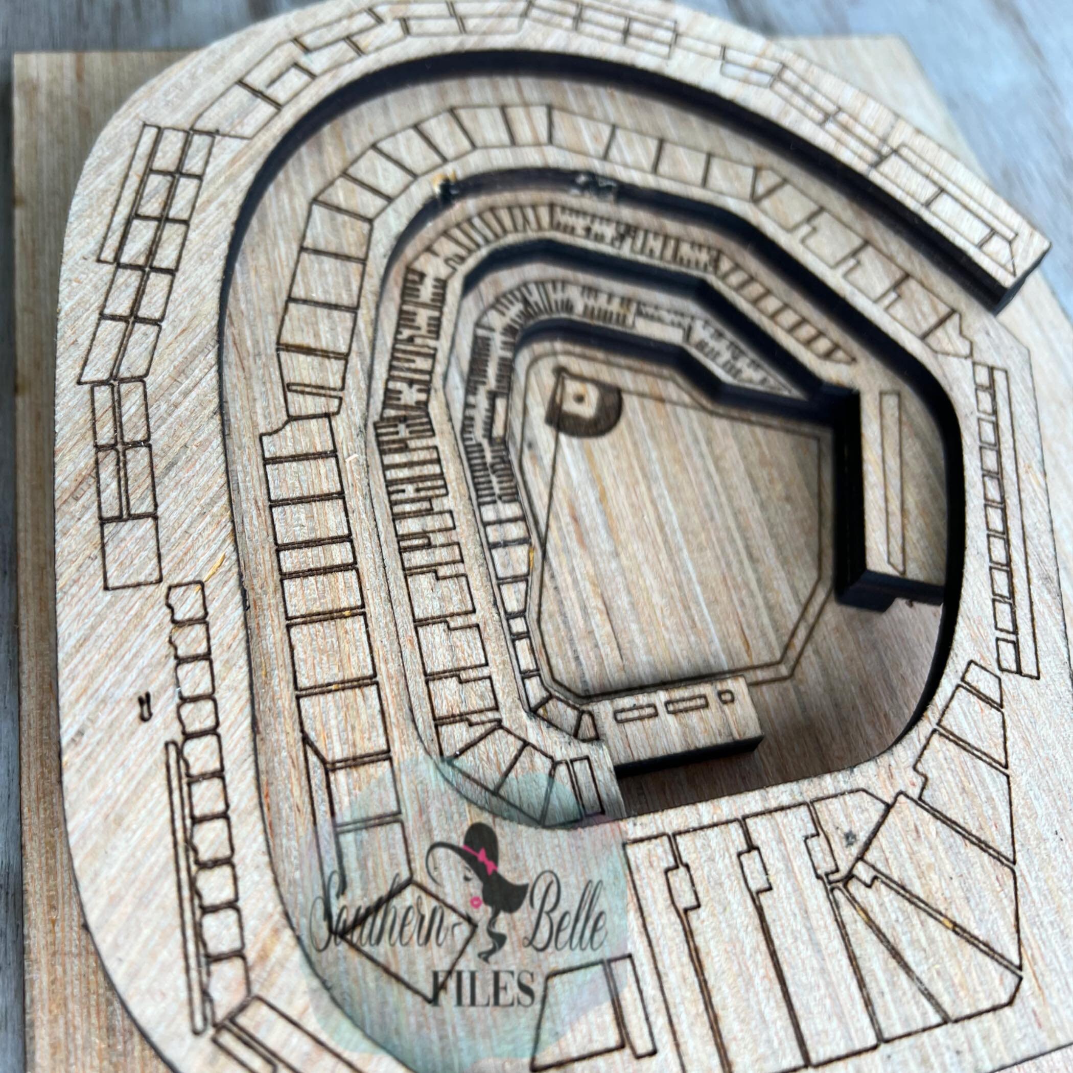 Baseball Stadium SVG File 3D Model Glowforge Ready File | Etsy Canada