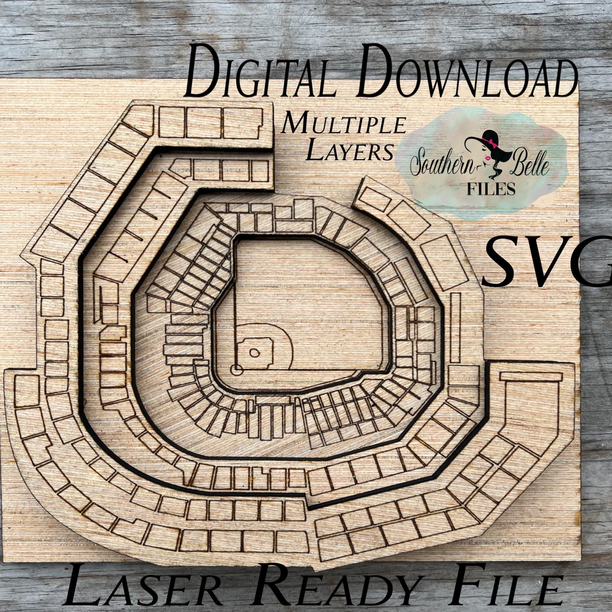 Baseball Stadium Replica SVG File Laser Ready Cut File St. - Etsy