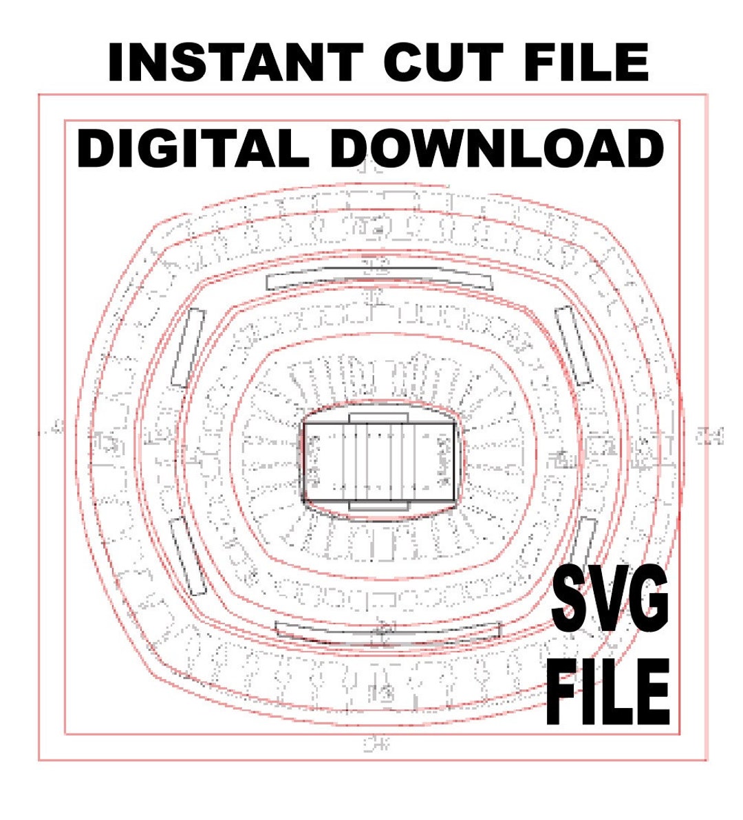 Buy Football Stadium SVG File, 3D Model Sports Stadium Laser Ready Cut ...