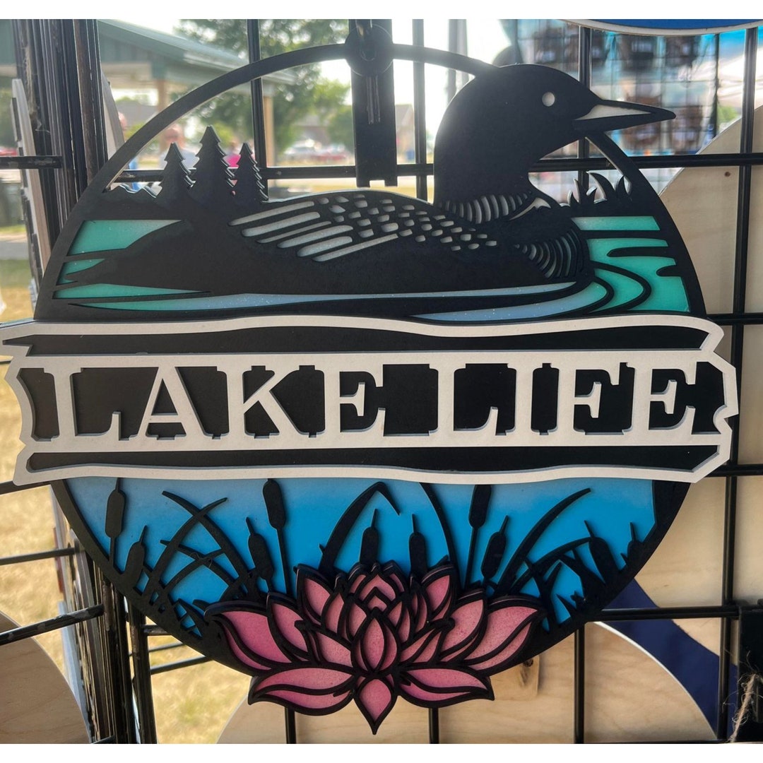 Loon Lake Door Hanger Laser Cut Sign - Etsy