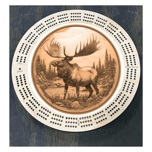 Engraved 3D Illusion Animal, 3 Player Round Cribbage Board - Etsy