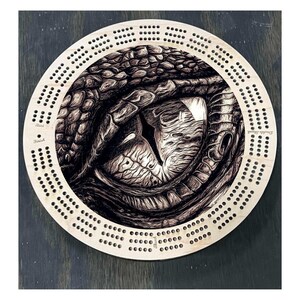Engraved 3D Illusion Animal, 3 Player Round Cribbage Board - Etsy